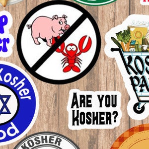 Kosher Stickers,jewish Food Sticker, Jewish Sticker Pack - Etsy