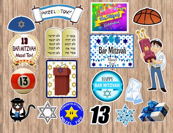 Bar Mitzvah Jewish Stickers - Etsy