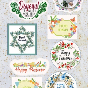 Passover, Pesach Stickers, Jewish Passover Stickers, Jewish Pesach ...