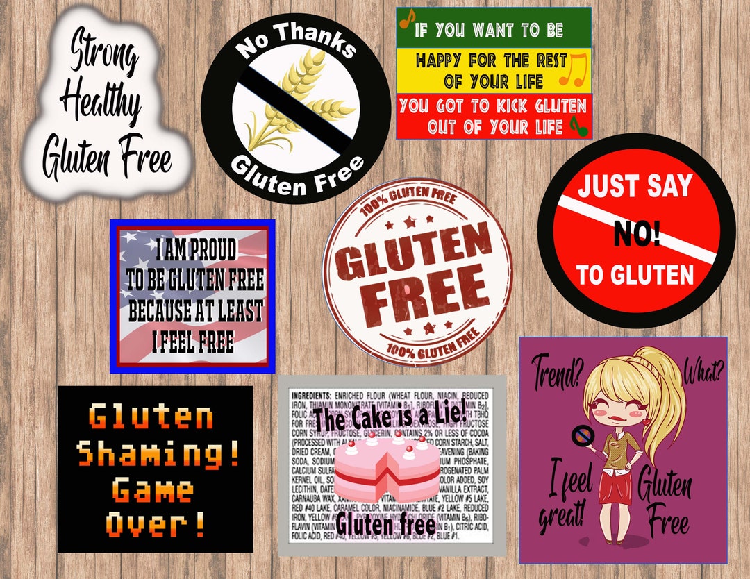 Gluten Free Sticker Lot 9 Stickers - Etsy