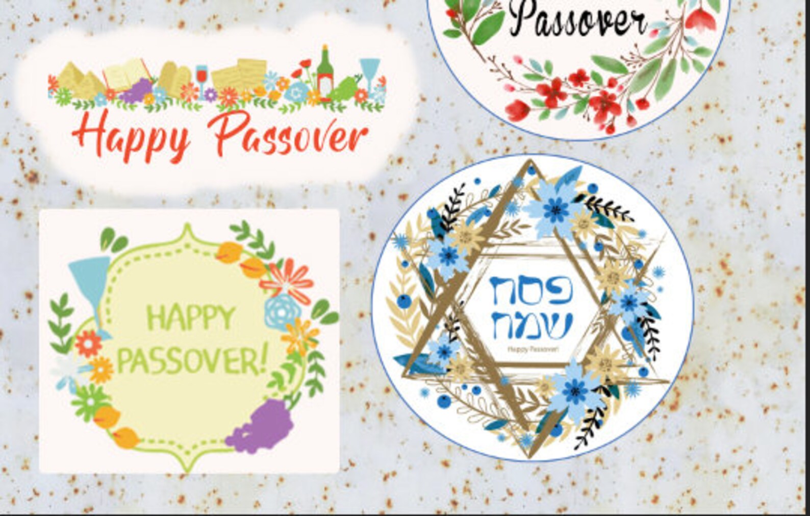 Passover Pesach Stickers Jewish Passover Stickers Jewish - Etsy