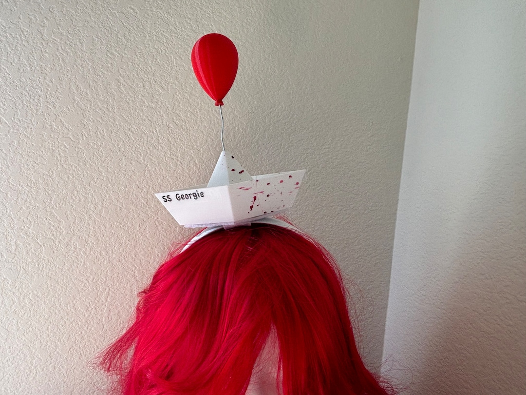 It! Pennywise Headband Hat, Paper Boat and Red Ballon - Etsy