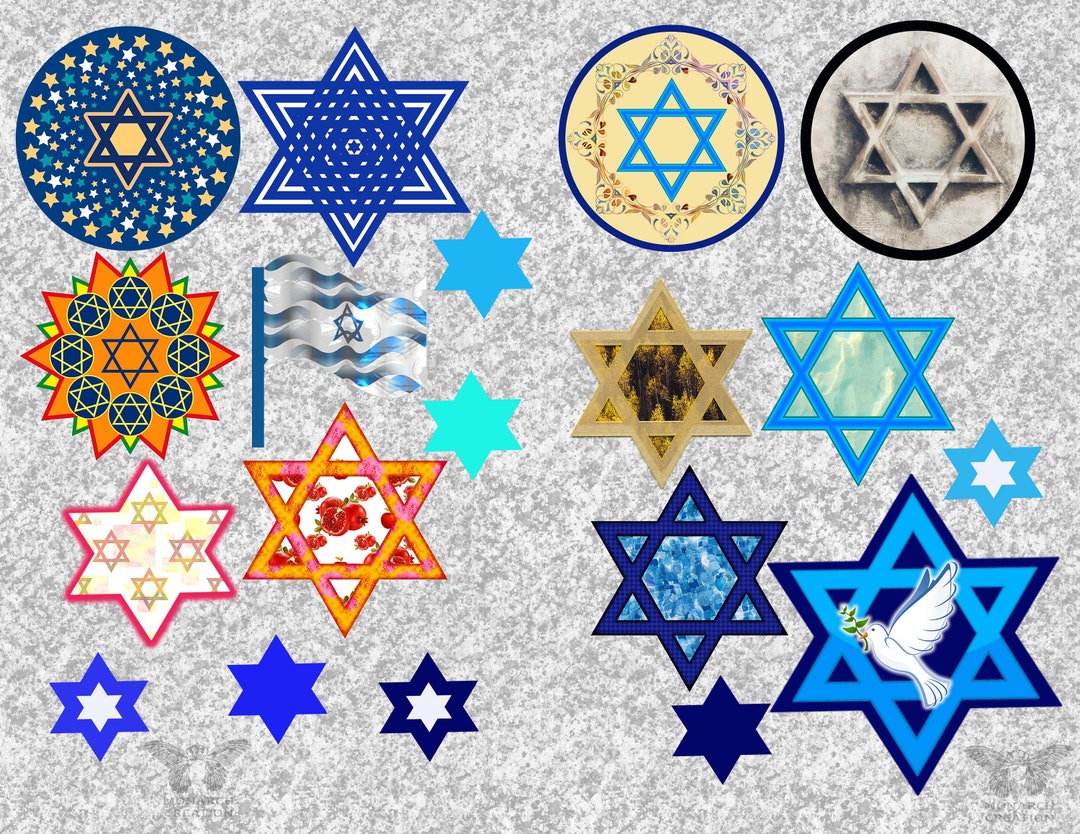 Star Stickers, Star of David, Jewish Star Stickers, Jewish Sticker Pack ...