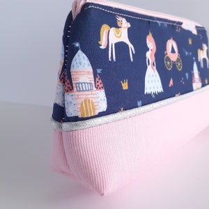Single or Double Compartment Princess Pencil Case, Pink and Midnight ...