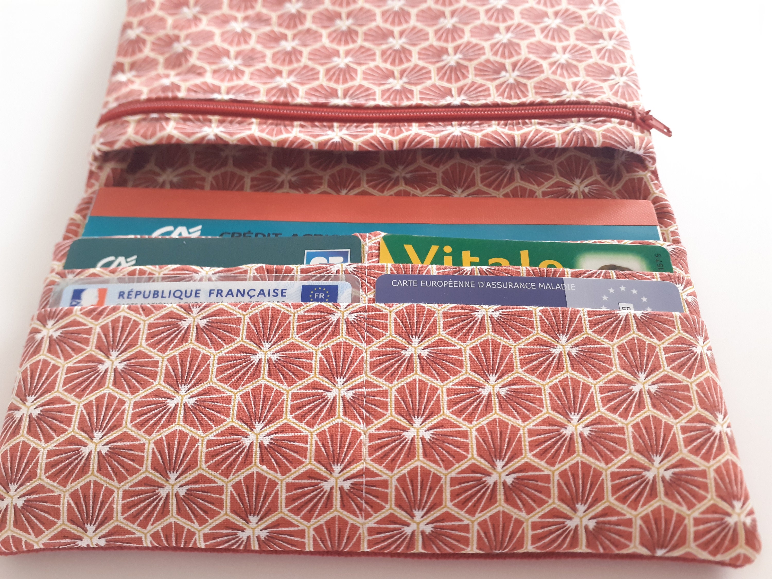 Women's Fabric Wallet All in One Purse Protects Checkbook and Card ...