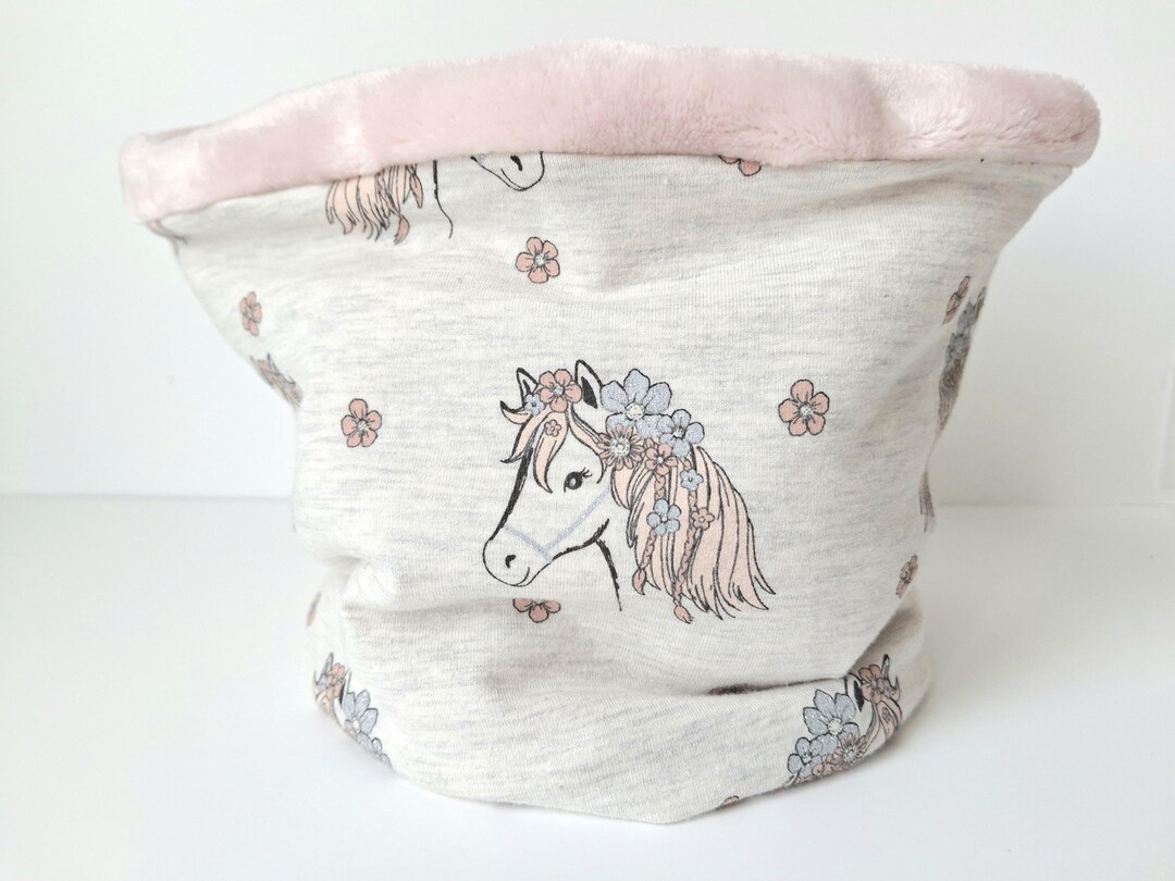 Girls' Snood With Horse Patterns, Soft and Warm Neck Warmer for Winter ...