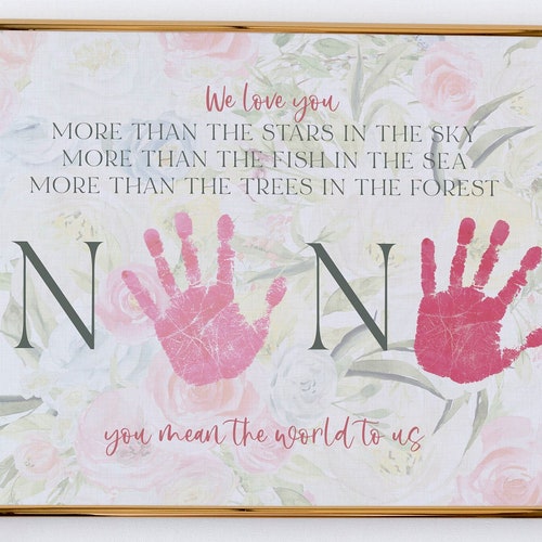 Nana Gift Handprint Art Gifts for Nana Handprint Craft - Etsy