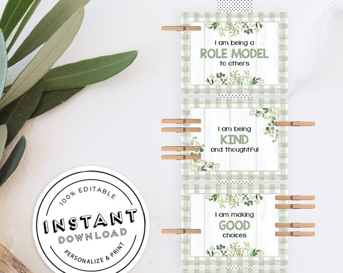 Farmhouse Behavior Clip Chart for Classroom or Home Behavior - Etsy