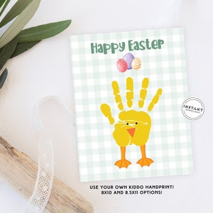 Happy Easter Handprint Chick Art | Hand Print Craft for Kids | Baby ...