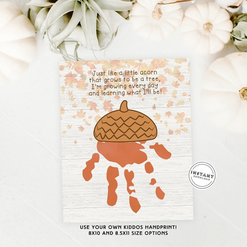 Acorn Handprint - Etsy