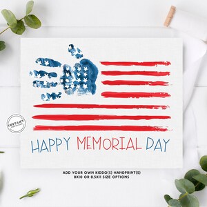 Memorial Day Handprint Craft | American Flag Handprint Art | Summer USA ...