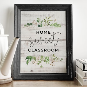 Home Sweet Classroom Farmhouse Teacher Poster | Classroom Wall Art ...