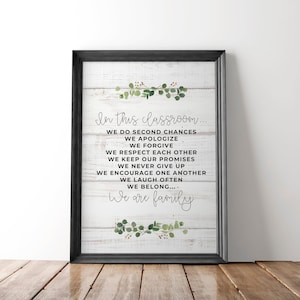 Classroom Family Teacher Poster | Student Family Art Print | DIY ...