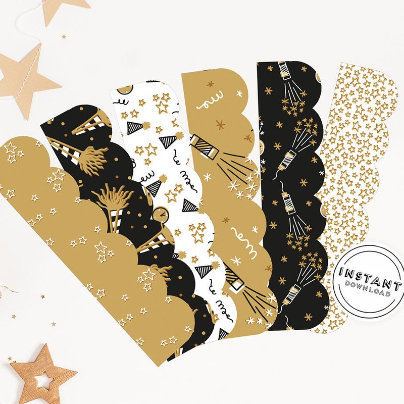 New Years Border - Etsy