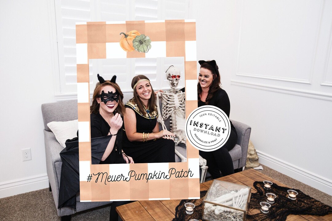 Halloween Photo Booth Frame | INSTANT DOWNLOAD Photo Prop | Farmhouse ...