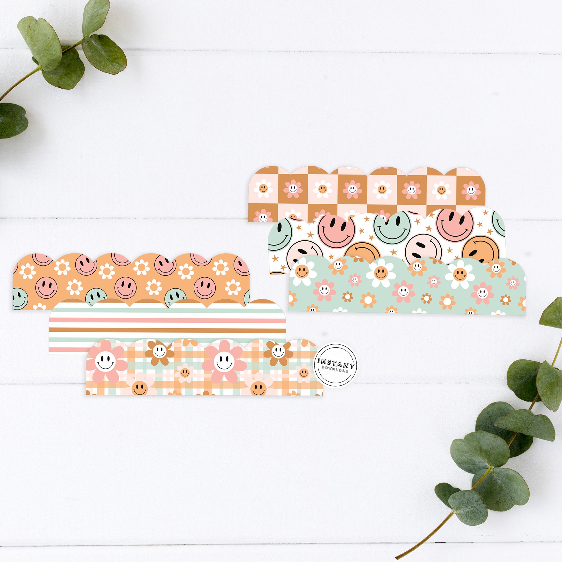 Groovy Smileys Retro Bulletin Board Border | Printable Bulletin Board ...