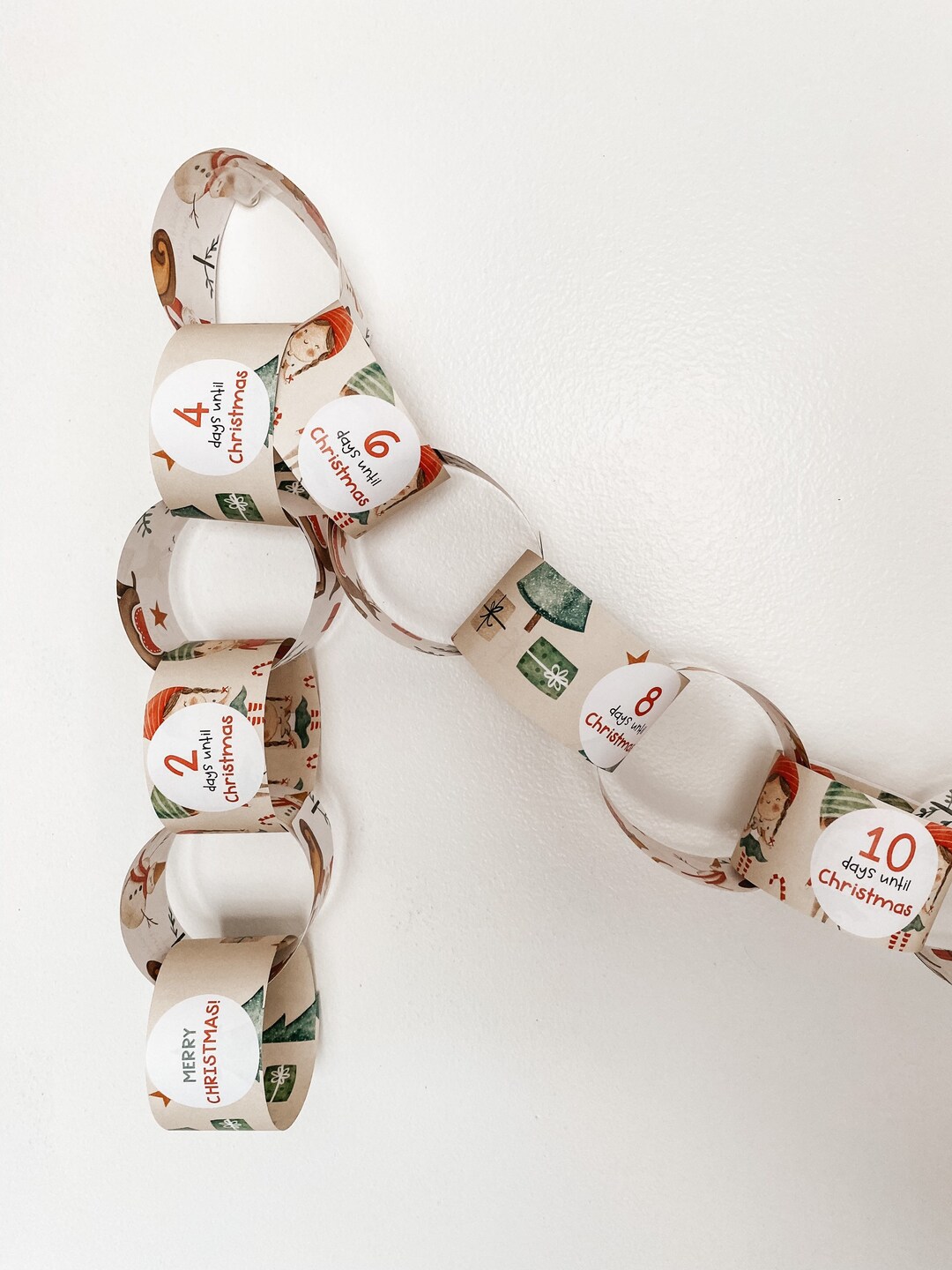 Christmas Countdown Paper Chain | Christmas Advent | Christmas Garland ...