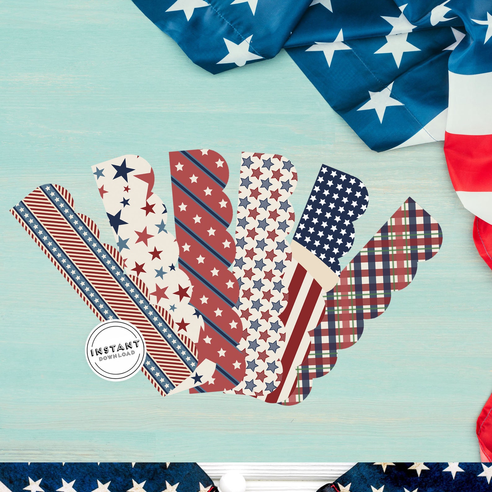 Americana Classroom Bulletin Board Border Printable Bulletin | Etsy