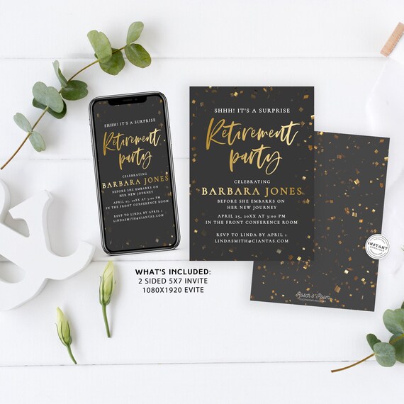 Sample Retirement Invitation Flyers