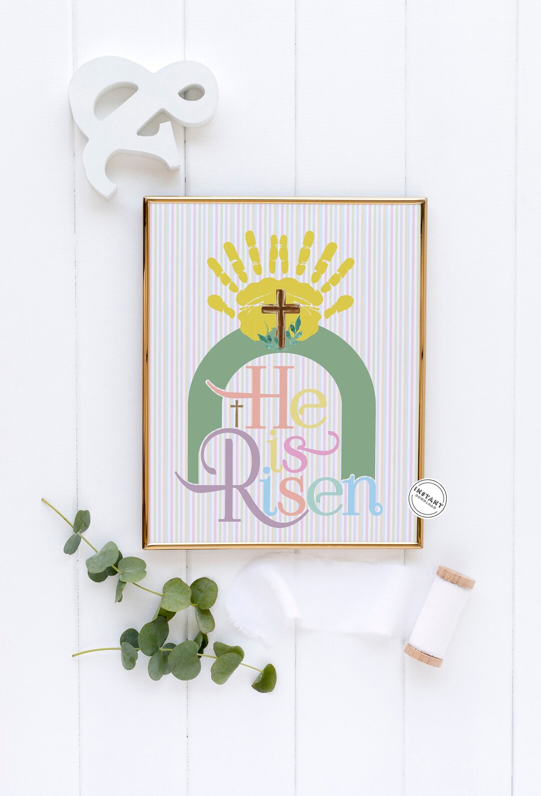 He is Risen Easter Handprint Craft | Hand Print Craft for Kids Toddler ...