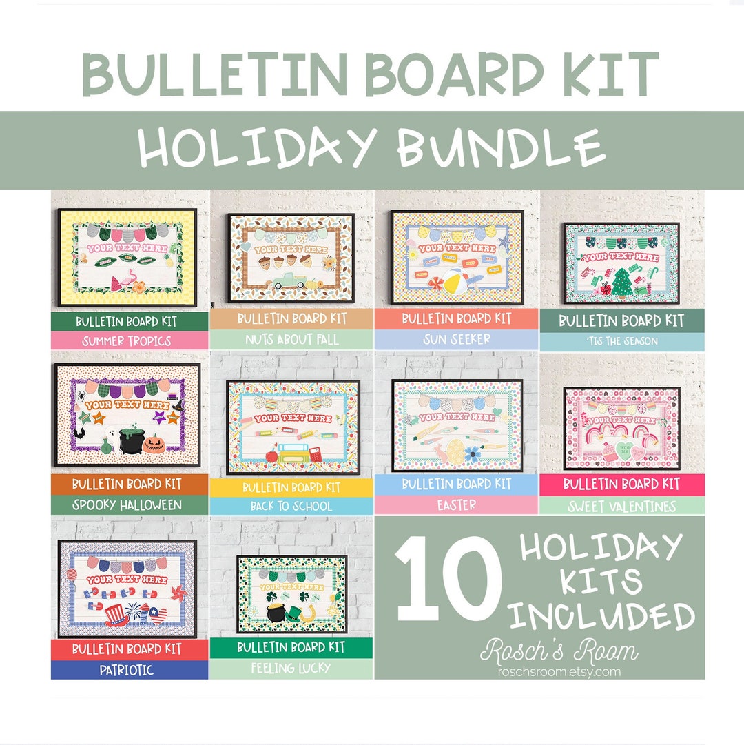 Mega Holiday Bulletin Board Kit Bundle 10 Bulletin Board Kits With ...