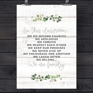 Classroom Family Teacher Poster | Student Family Art Print | DIY ...