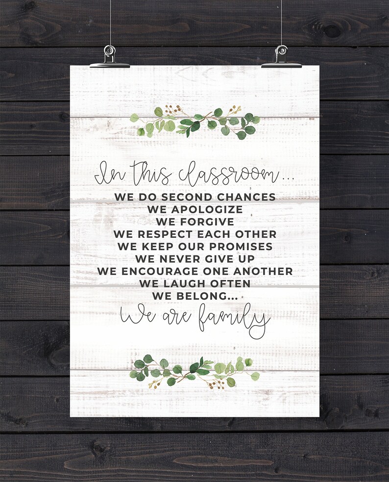 Classroom Family Teacher Poster | Student Family Art Print | DIY ...
