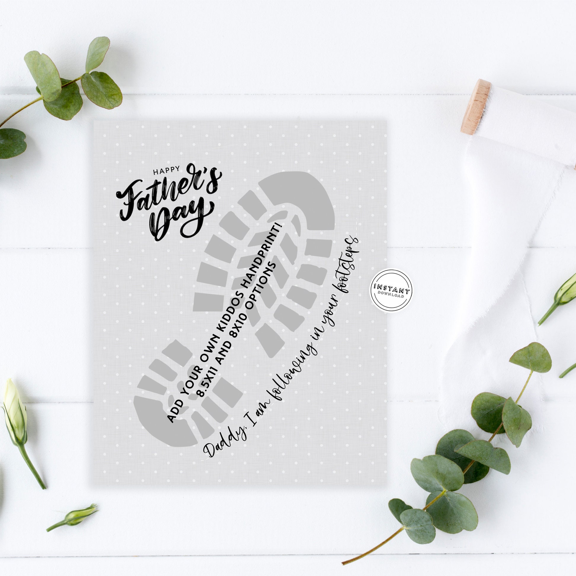 Im Following in Your Footsteps Dad Fathers Day Footprint - Etsy