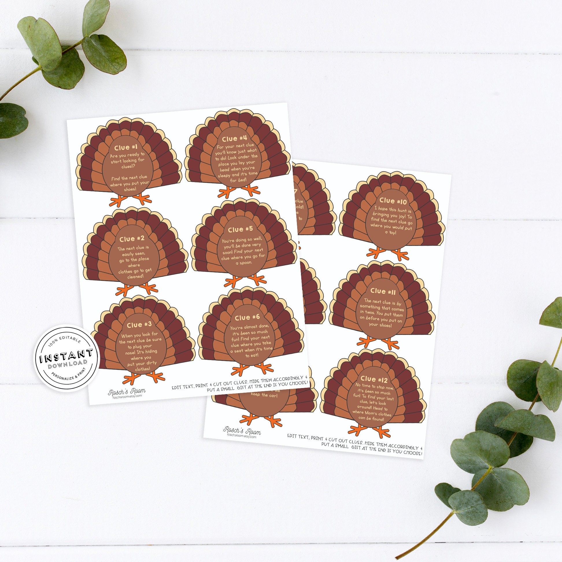 Thanksgiving Scavenger Hunt for Kids | at Home Holiday Treasure Hunt ...