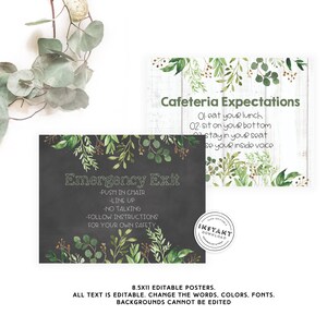 Farmhouse Classroom Editable Posters | Modern Farmhouse Teacher Decor ...