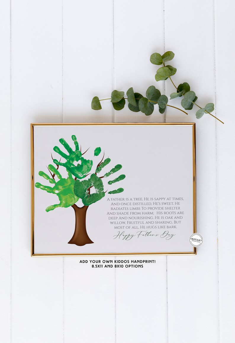 A Father is A Tree Happy Fathers Day Card From Multiple Kids - Etsy