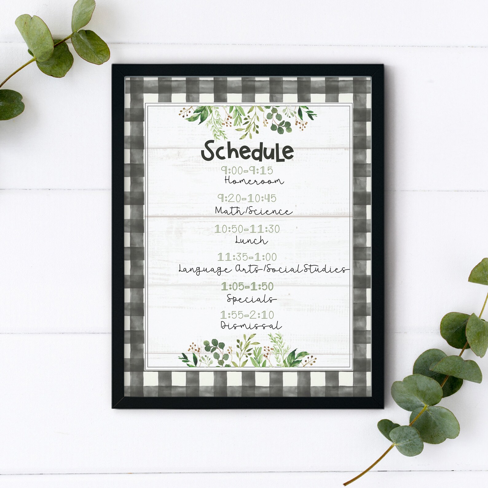 Farmhouse Classroom Schedule Modern Farmhouse Teacher Decor - Etsy