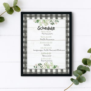 Farmhouse Classroom Schedule | Modern Farmhouse Teacher Decor ...