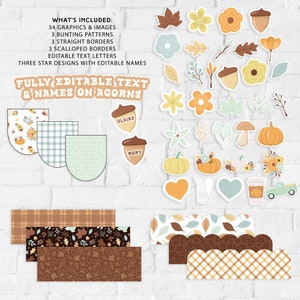 Nuts About Fall Bulletin Board Kit Bulletin Board Borders, Decor ...