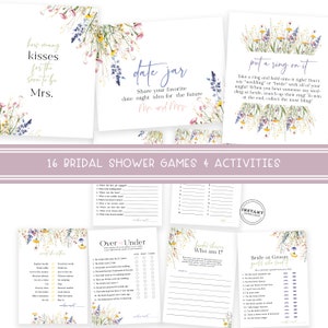 Wildflower Bridal Shower Games and Signs | Colorful Bridal Garden ...