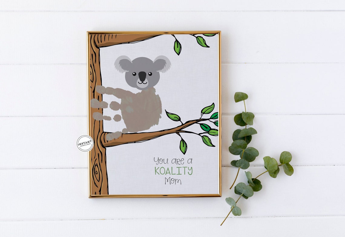 EDITABLE One Quality Koala Handprint Craft Grandparent - Etsy