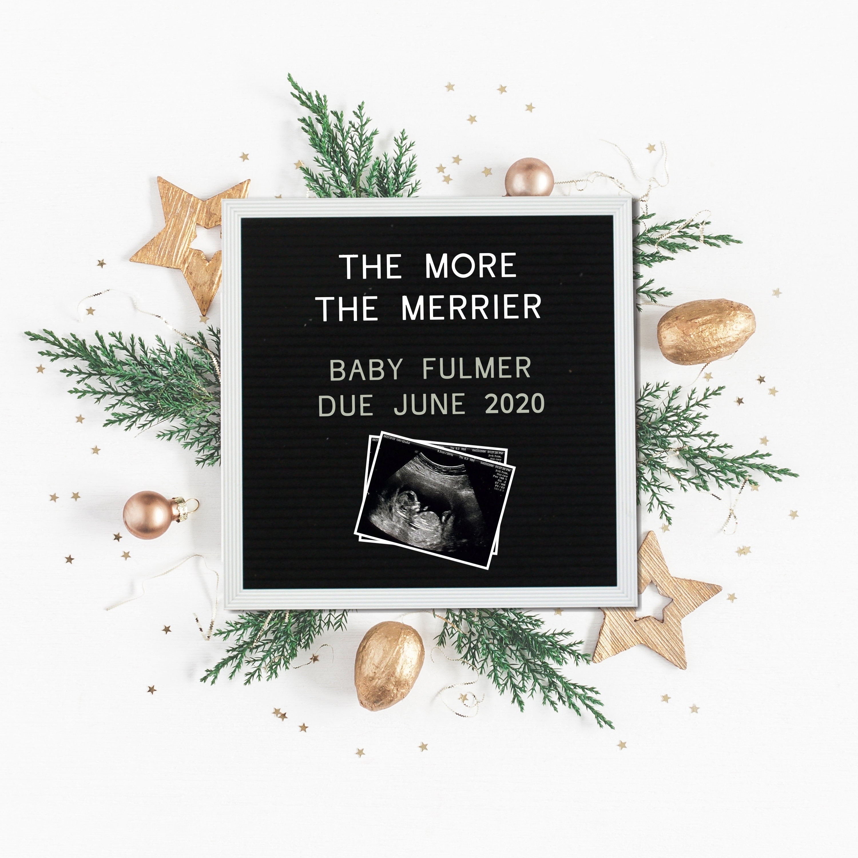 Christmas Winter Pregnancy Announcement Social Media - Etsy