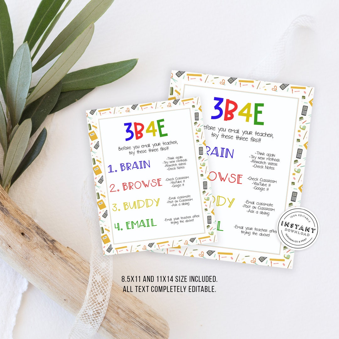 Helles farbiges 3B4T Klassenzimmer Virtuelles Lernen - Etsy Österreich