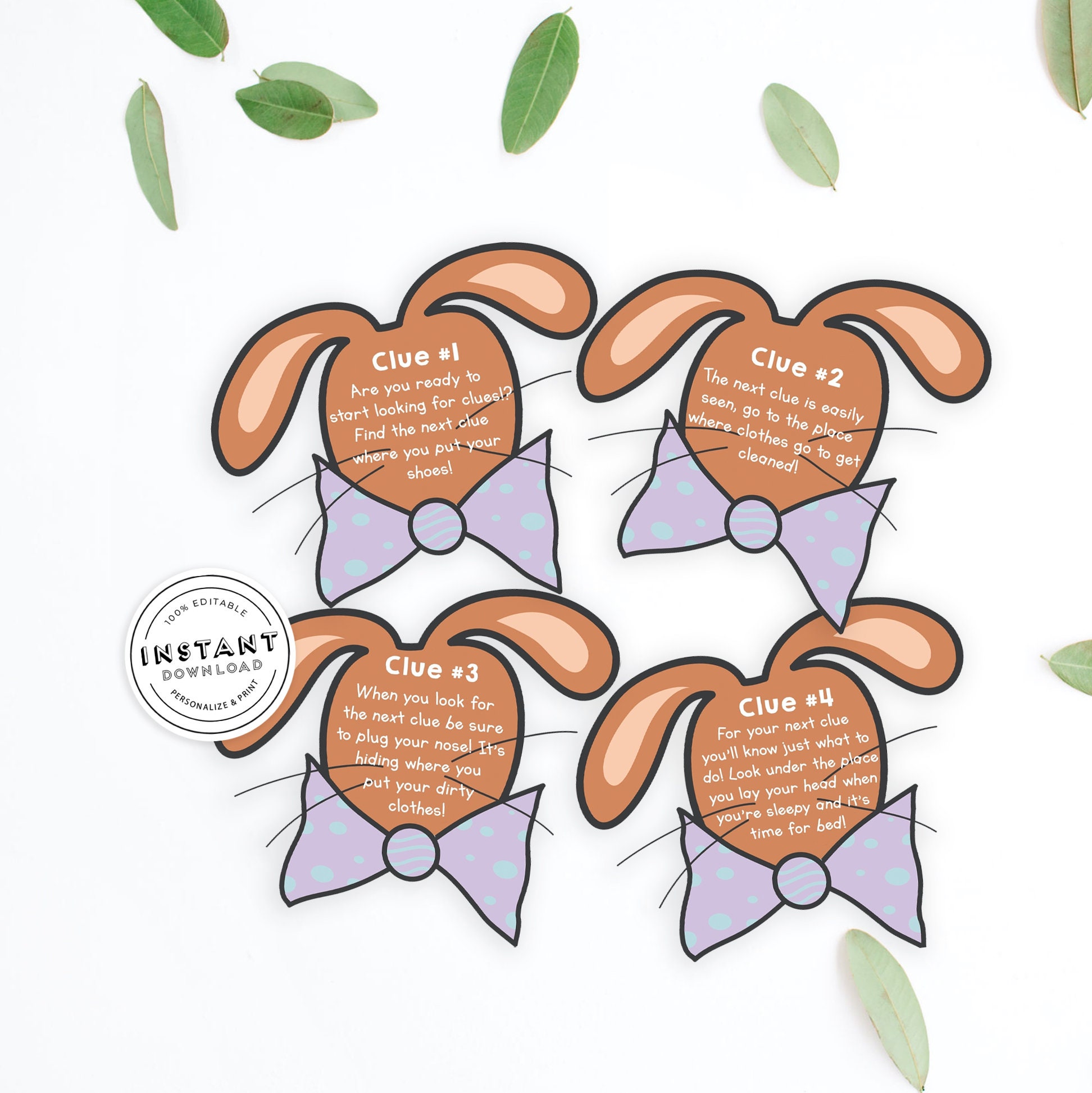 Easter Bunny Scavenger Hunt for Kids | at Home Holiday Treasure Hunt ...