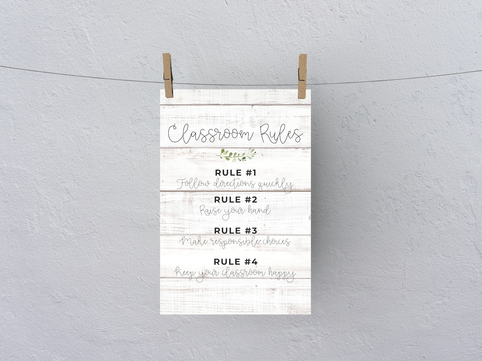 Classroom Rules Farmhouse Teacher Poster Classroom Wall Art | Etsy