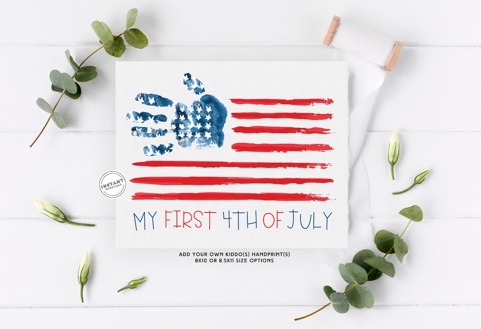 My First Fourth of July Handprint Craft | American Flag Handprint Art ...