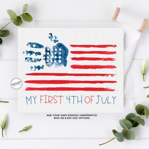 My First Fourth of July Handprint Craft American Flag Handprint Art USA ...