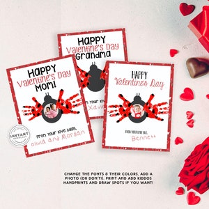 Valentines Day Love Bug Lady Bug Hand Craft Printable | Toddler ...