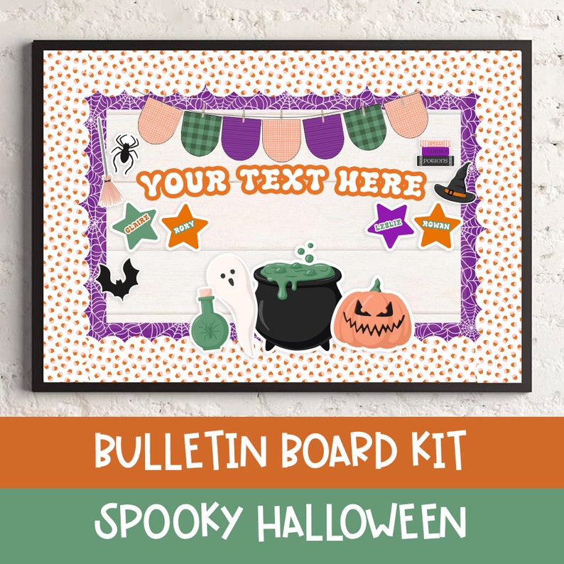 Halloween Bulletin Board Kit Bulletin Board Borders, Decor, Letters ...