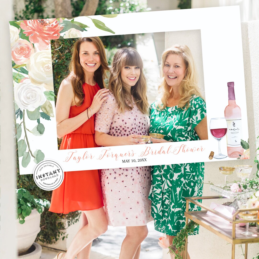 Blush and Wine Photo Booth Frame | Wedding Photo Booth Frame Accessory ...