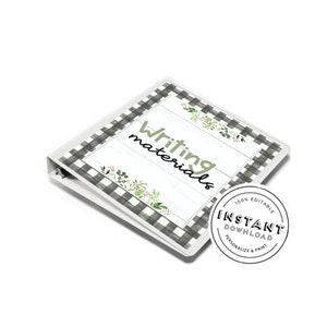 Set of 4 Farmhouse Classroom Binder Covers | Modern Farmhouse Teacher ...