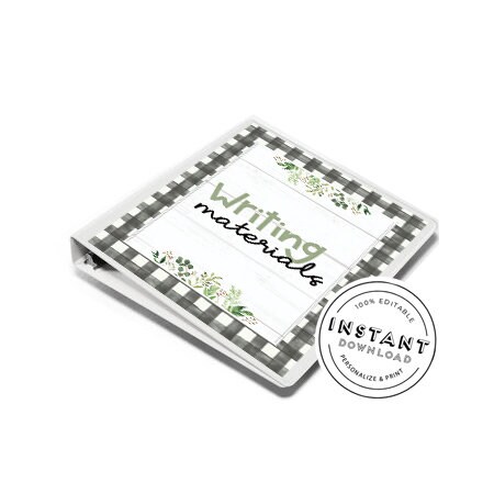 Set of 4 Farmhouse Classroom Binder Covers | Modern Farmhouse Teacher ...