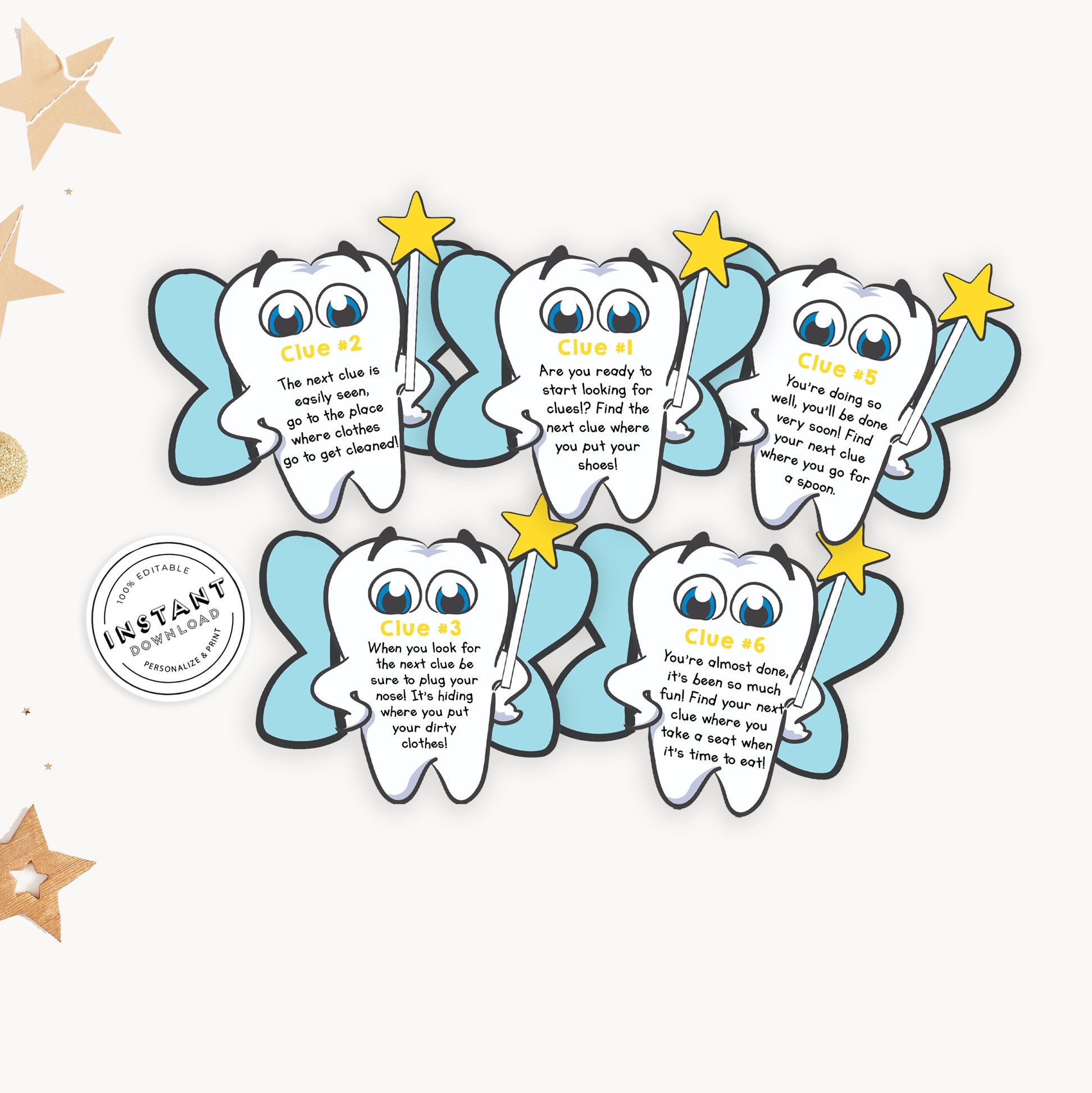 Tooth Fairy Scavenger Hunt for Kids at Home Tooth Fairy - Etsy