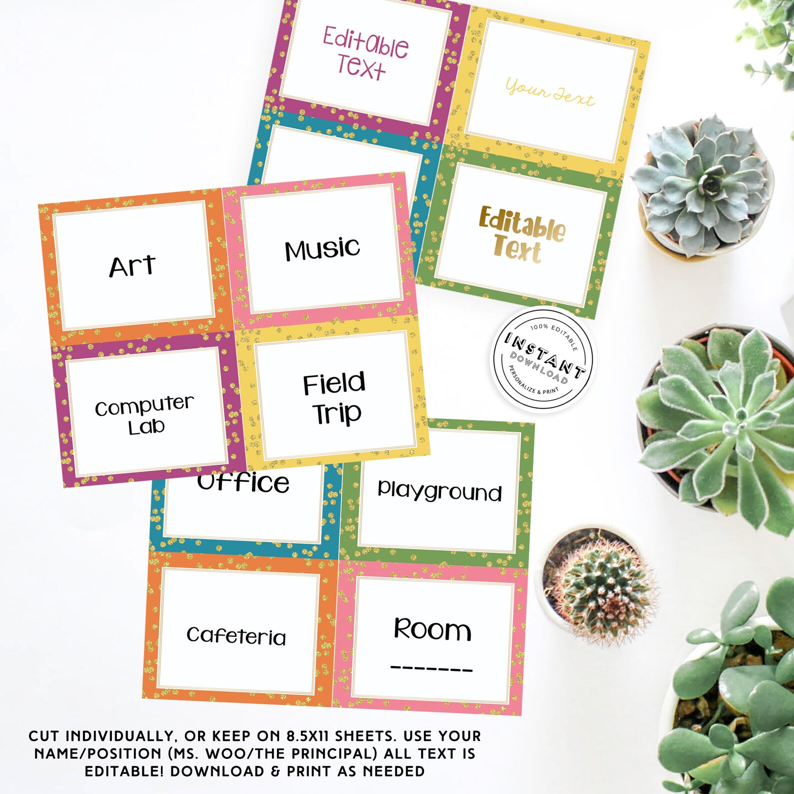 Where to Find a Class Door Sign | Specials Door Sign | Rainbow and Gold ...