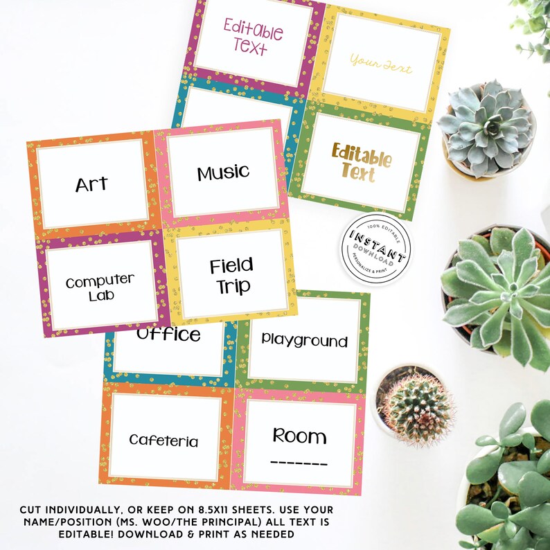 Where to Find a Class Door Sign | Specials Door Sign | Rainbow and Gold ...